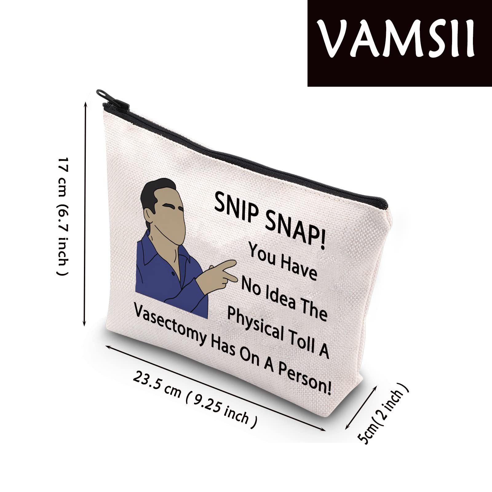 VAMSII funny vasectomy Makeup Bag You Have No Idea The Physical Toll A Vasectomy Has On A Person(Snip Snap)