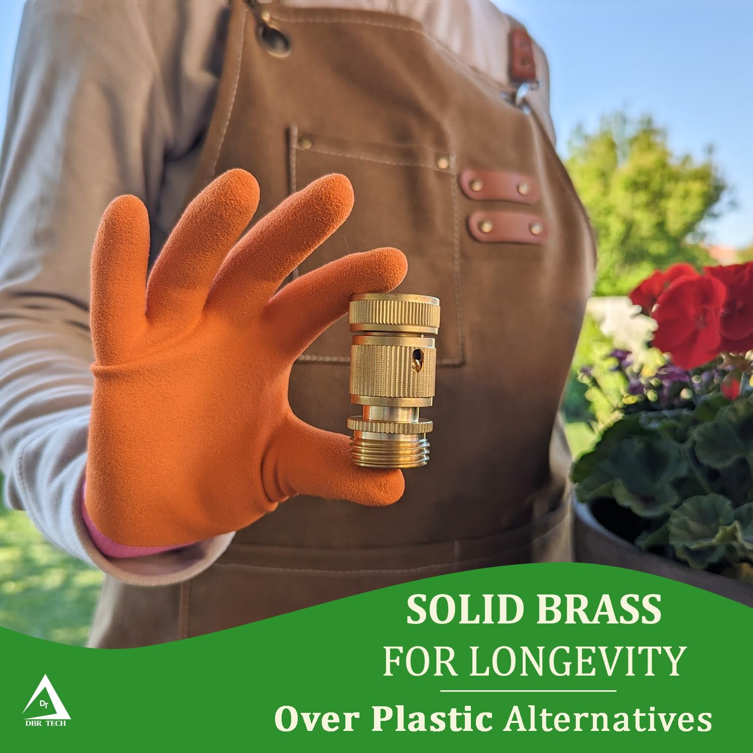 Heavy Duty Water Hose Quick Connect Fittings (Premium Brass for Superior Durability), Quick Release Hose Connector, Fit for 3/4" Gardening Hoses, Garden Hose Quick Disconnect Set, 4 Pack, ET