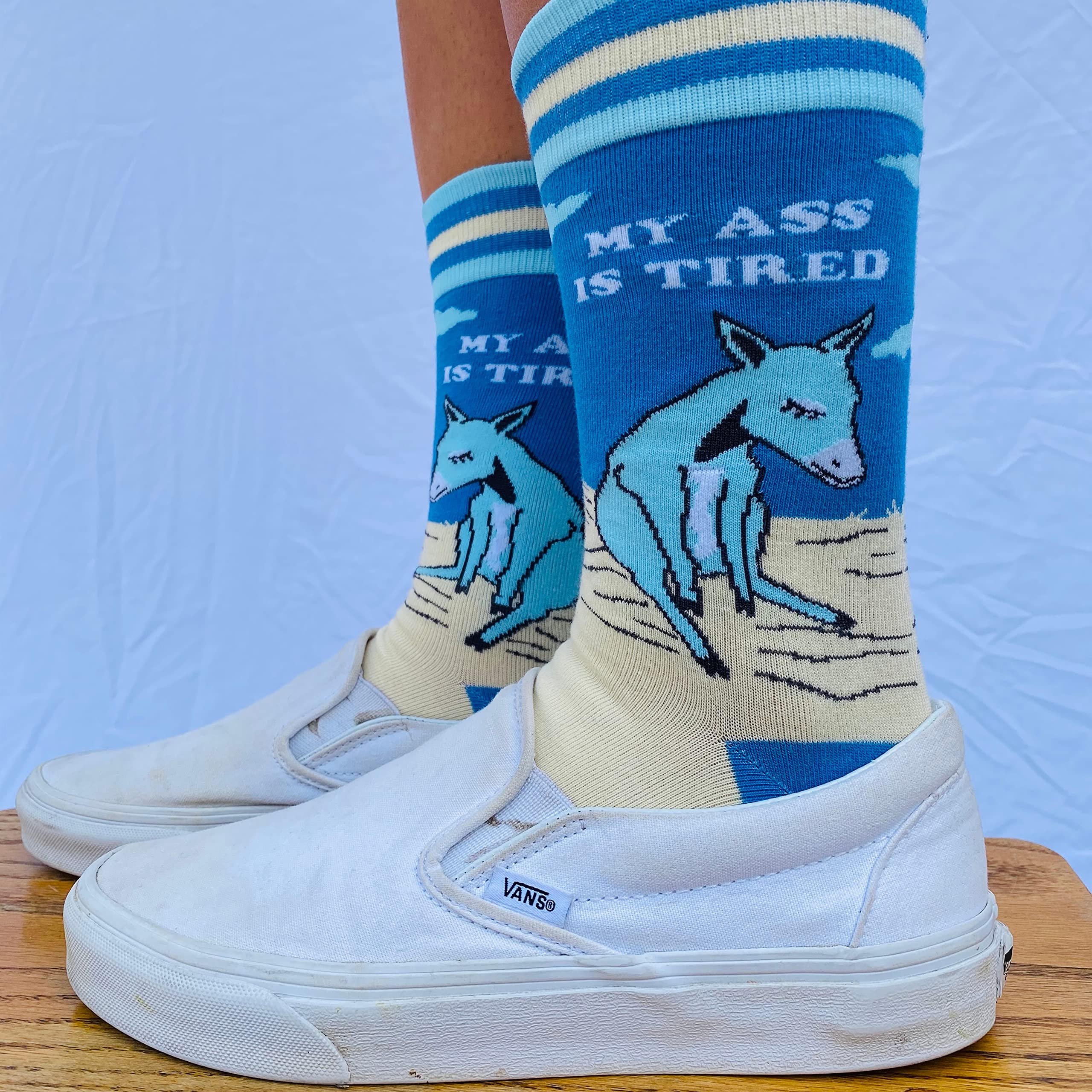 Groovy Things co My Ass is Tired Womens Crew Sock
