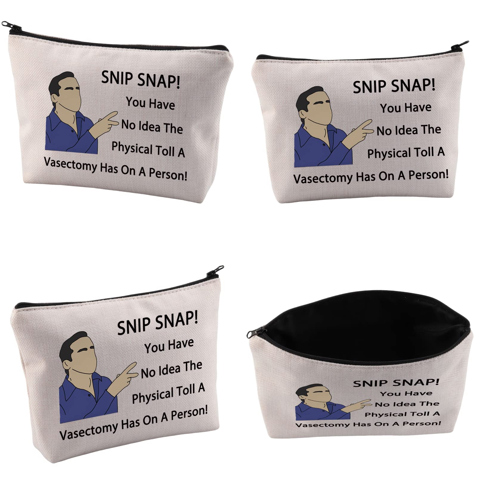 VAMSII funny vasectomy Makeup Bag You Have No Idea The Physical Toll A Vasectomy Has On A Person(Snip Snap)
