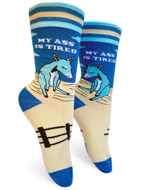 Groovy Things co My Ass is Tired Womens Crew Sock
