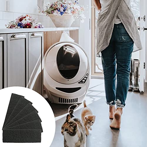 6 Pack Replacement Carbon Filters Compatible with Litter-Robot 3 β Activated Charcoal Cat Litter Box Filters Absorb Odors Keep Home Fresh β Thickness 0.6 inches