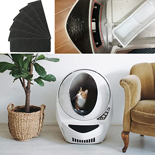 6 Pack Replacement Carbon Filters Compatible with Litter-Robot 3 β Activated Charcoal Cat Litter Box Filters Absorb Odors Keep Home Fresh β Thickness 0.6 inches