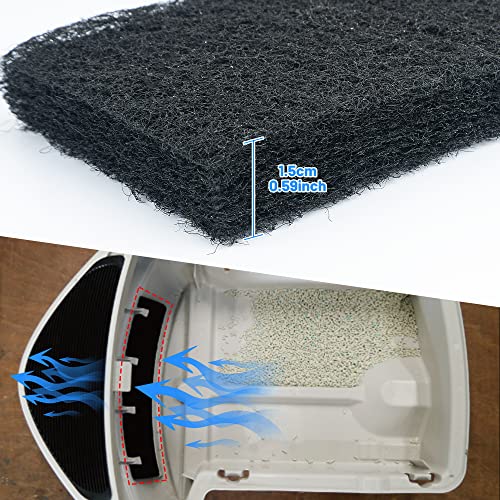 6 Pack Replacement Carbon Filters Compatible with Litter-Robot 3 β Activated Charcoal Cat Litter Box Filters Absorb Odors Keep Home Fresh β Thickness 0.6 inches