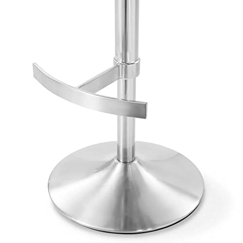 Zuri Furniture Modern Coveteur Adjustable Height Swivel Bar Stool in Black