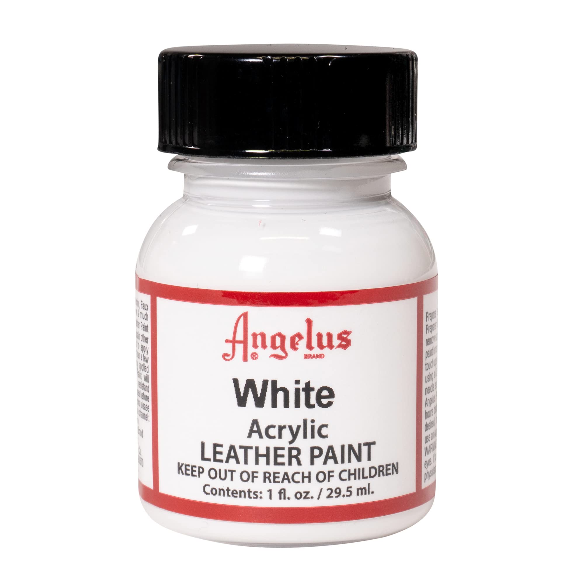 Angelus Acrylic Leather Paint, White, 1 oz