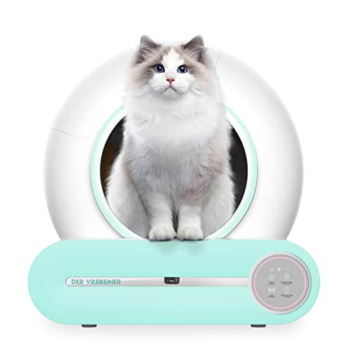 DER VIERBEINER Smart Self-Cleaning Cat Litter Box,Automatic Cat Litter Cleaning Robot with 65L+9L Large Capacity