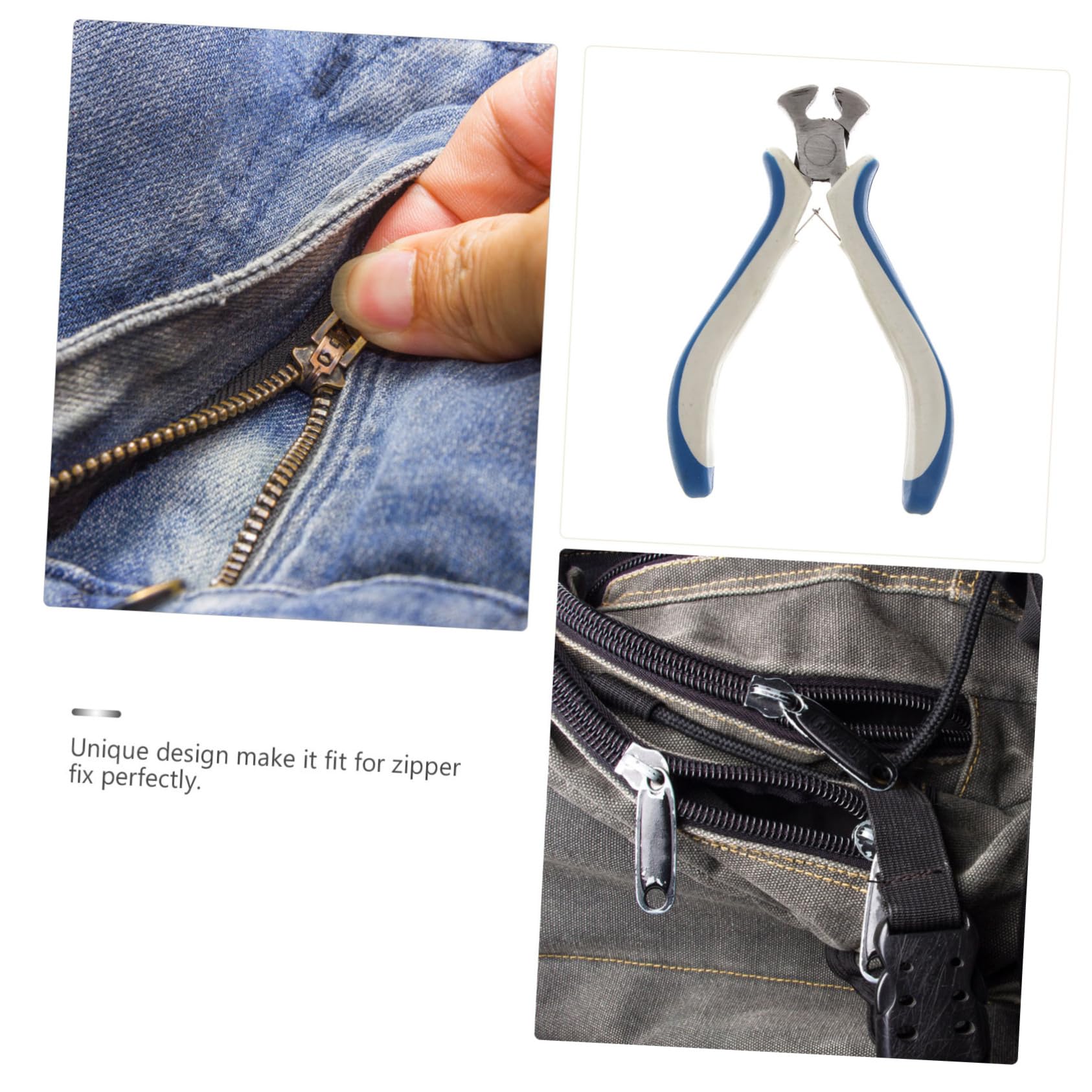 SEWACC Zipper Pliers for Install Tail Gear Slotted Pliers for Outdoor Tents Clothing Bags Sturdy Tool Random Color
