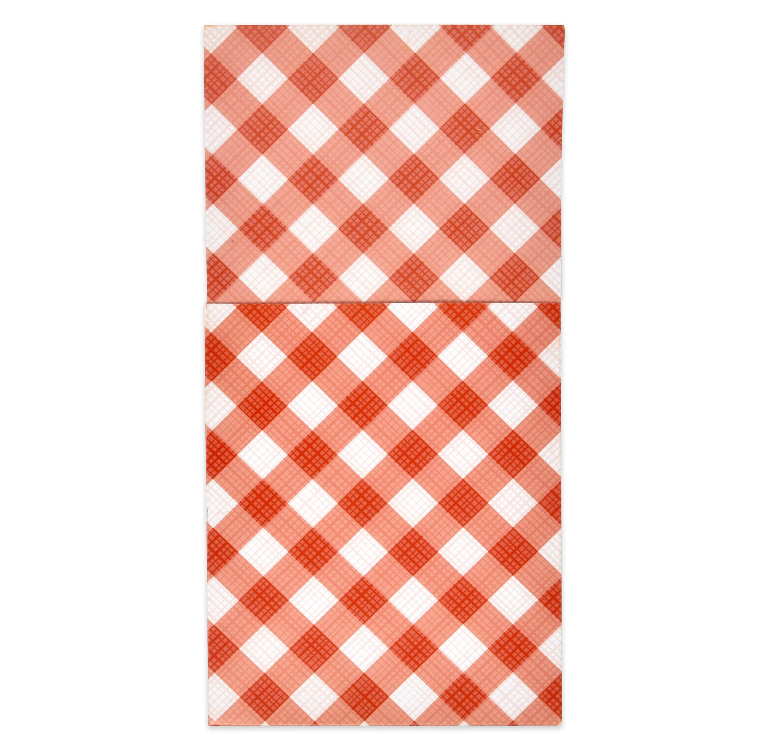 36 Picnic Barbecue Cutlery Holders Red and White Gingham Utensil Silverware Paper Pouch Pockets for Checkered Summer BBQ Table Place Settings Tableware Party Supplies Decorations for Knife Fork Spoon