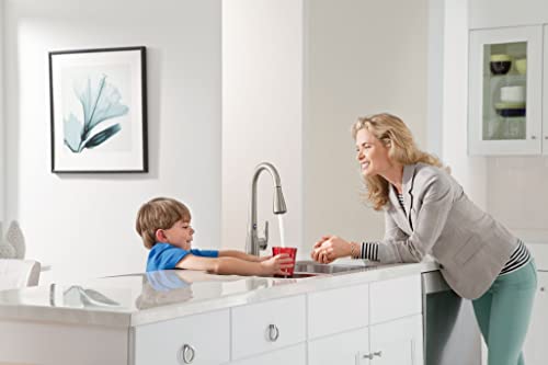 Moen Arbor Spot Resist Stainless Motionsense Two-Sensor Touchless Kitchen Faucet Featuring Power Clean, One-Handle Kitchen Sink Faucets with Pull Down Spray Head, 7594ESRS
