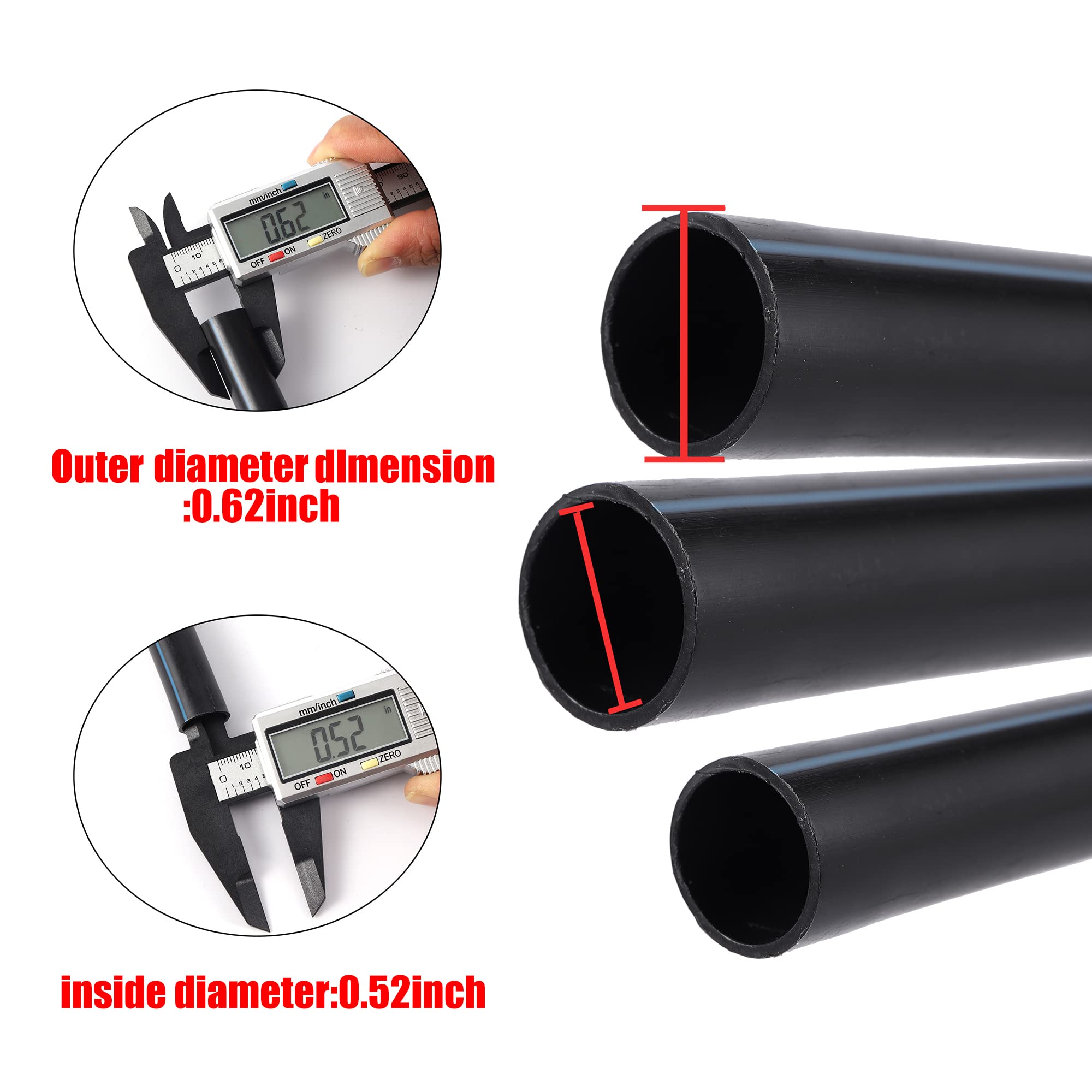 1/2 inch Irrigation Fittings Elbow Connectors For (1/2" ID x0.6-0.63" OD) 16mm Drip Tubing Barbed Connectors-10 Pcs/pack