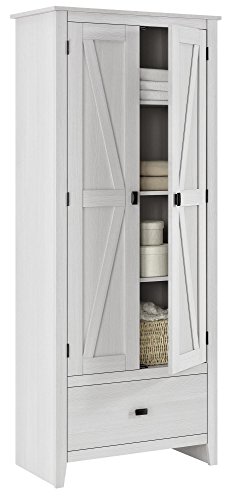 Ameriwood HOME SystemBuild Farmington 30 inch Wide Storage Cabinet, Ivory Pine
