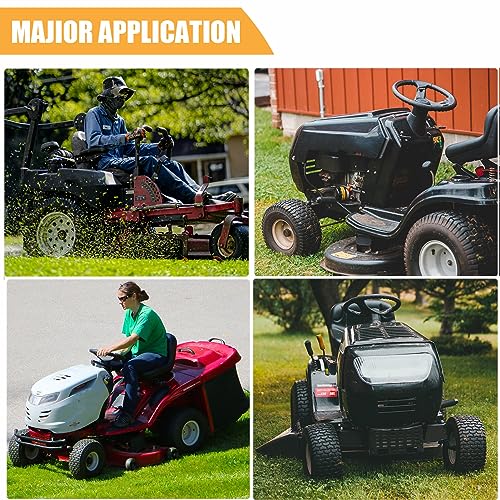 15x6.00-6 lawn mower tires,4 Ply Tubeless Front Tire Assembly Replacement for Craftsman Mower,570lbs Capacity,3"offset hub,3/4"Bushing, for More Lawn &Garden Riding Mower (2 Pack)