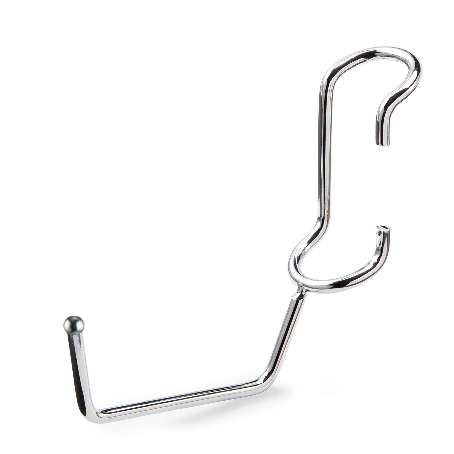 Pole Hooks 5-Pack | Utility Hanger Chrome | Best Solution for Garage Shelving Storage Organization | Use with Metal or Wire Shelves and Racks | Heavy Duty, Easy Installation