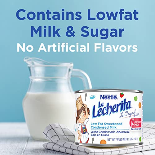 Nestle La Lecherita Lowfat Sweetened Condensed Milk, 3.5 Ounce (Pack of 6)