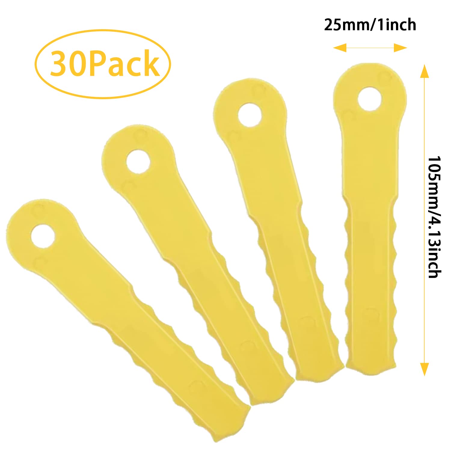 Kudoosen 30Pack 70289A Replacement Head Blades Fit for Weed Warrior 14867B Push-N-Load 3-Blade Trimmer Head and Pivotrim Hybrid 2-N-1 Weed Trimmer Heads
