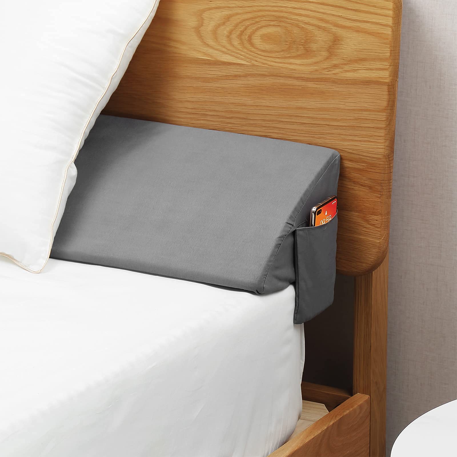 Vekkia King(76"x10"x6") Bed Wedge Pillow/Bed Wedge Mattress Filler/Bed Headboard Pillow Wedge,Close Gap (0-6") Between Your Headboard and Mattress or Bed Without Headboard(Gray)