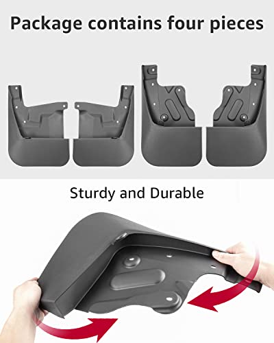 RefitEco Mud Flaps for 2022 2023 Toyota Tundra Accessories All Weather Guard Mud Guards Splash Front & Rear 4pcs Set