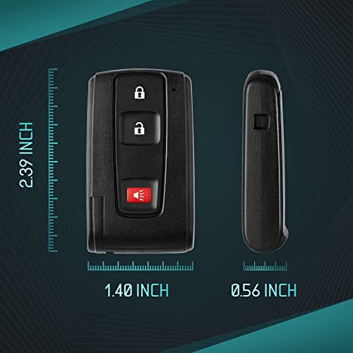Fit for Toyota Prius Key Fob Cover Case Shell Replacement Keyless Entry with Blank Key 2004-2009 (JUST Empty Key Shell)