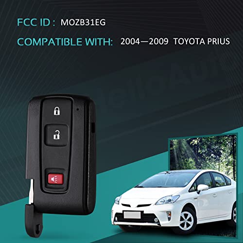 Fit for Toyota Prius Key Fob Cover Case Shell Replacement Keyless Entry with Blank Key 2004-2009 (JUST Empty Key Shell)