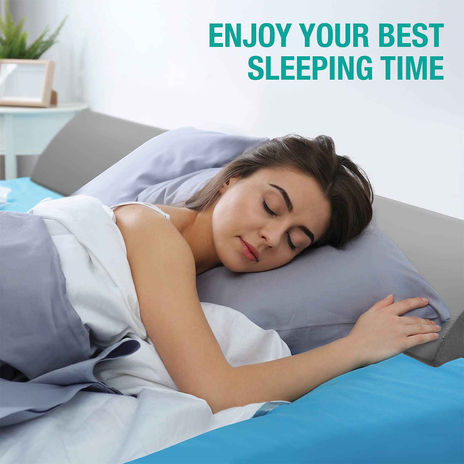 Vekkia King(76"x10"x6") Bed Wedge Pillow/Bed Wedge Mattress Filler/Bed Headboard Pillow Wedge,Close Gap (0-6") Between Your Headboard and Mattress or Bed Without Headboard(Gray)