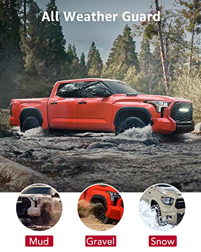 RefitEco Mud Flaps for 2022 2023 Toyota Tundra Accessories All Weather Guard Mud Guards Splash Front & Rear 4pcs Set