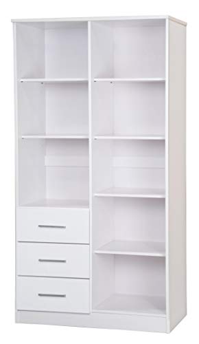 Palace Imports Metro 100% Solid Wood Wardrobe with Mirror, White
