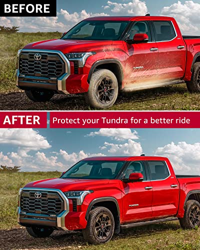 RefitEco Mud Flaps for 2022 2023 Toyota Tundra Accessories All Weather Guard Mud Guards Splash Front & Rear 4pcs Set