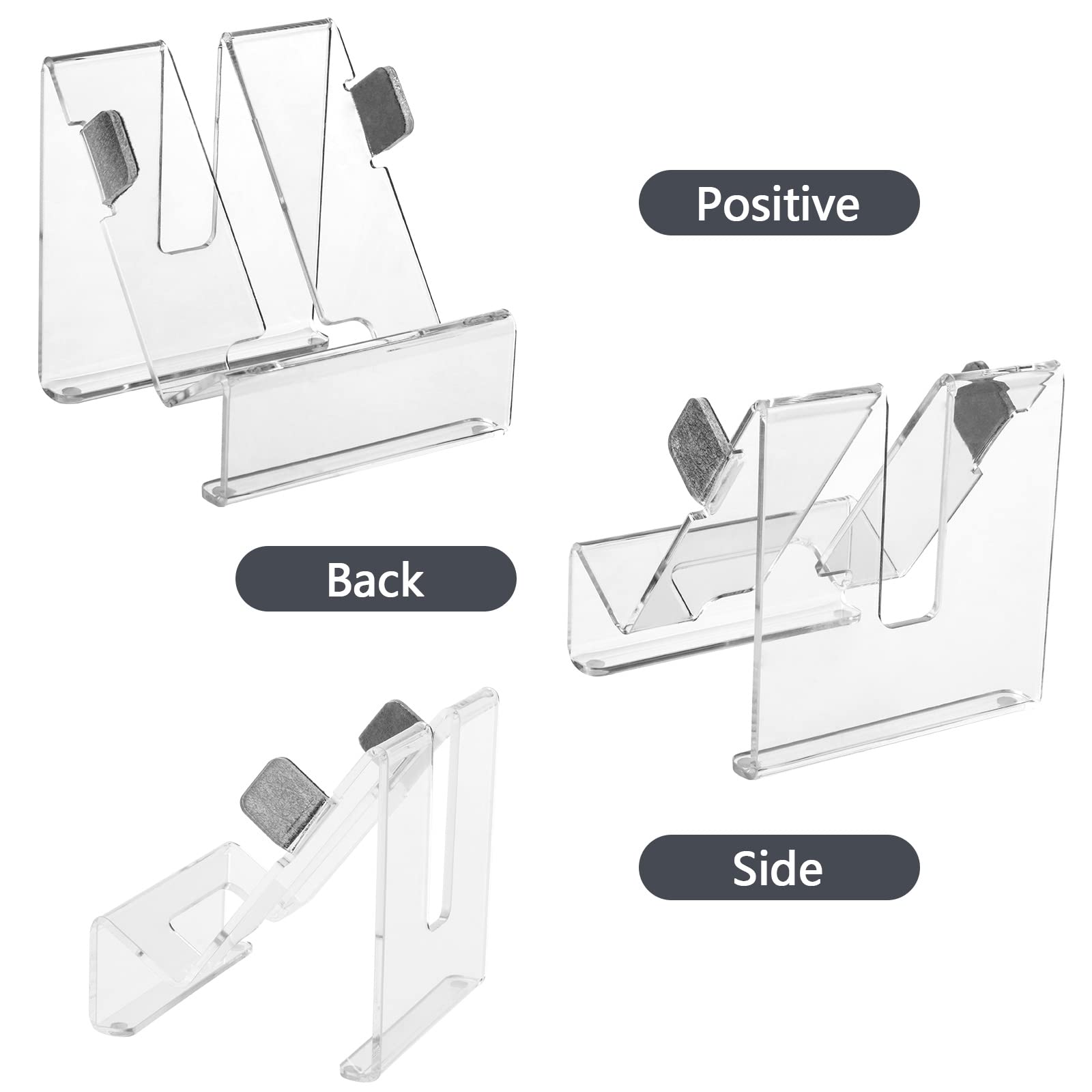 CaSZLUTION Acrylic Mouse Holder Stand, Desktop Vertical Mount Stand Base for Wired and Wireless Mouse, Universal Computer Mouse Display Stand PC Gaming Mouse Organizer Holder - Clear