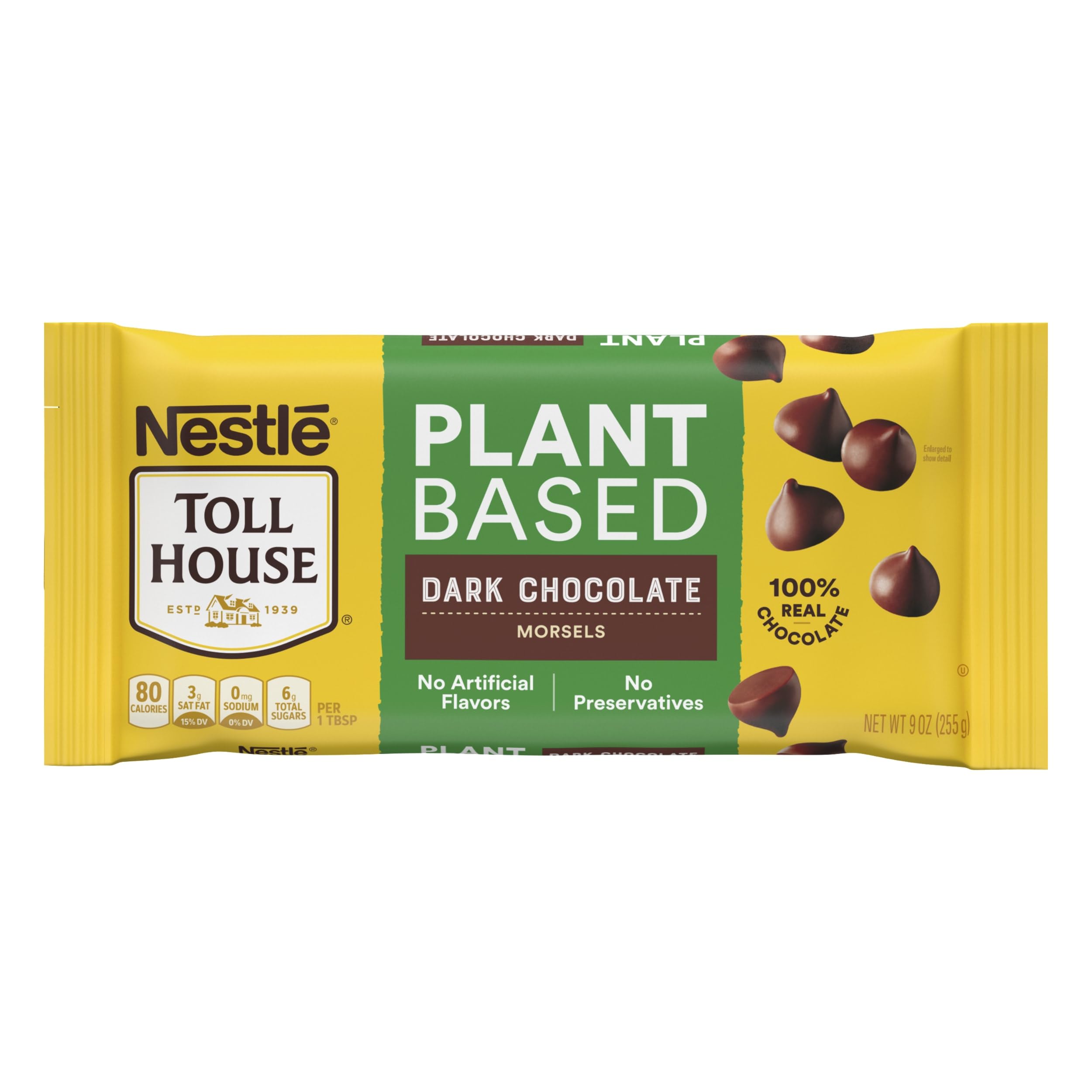 NESTLE TOLL HOUSE Plant Based Dark Chocolate Morsels 9 oz. Bag