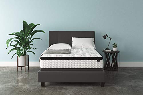 Signature Design by Ashley Chime 12 Inch Plush Hybrid Mattress, CertiPUR-US Certified Foam, Queen White