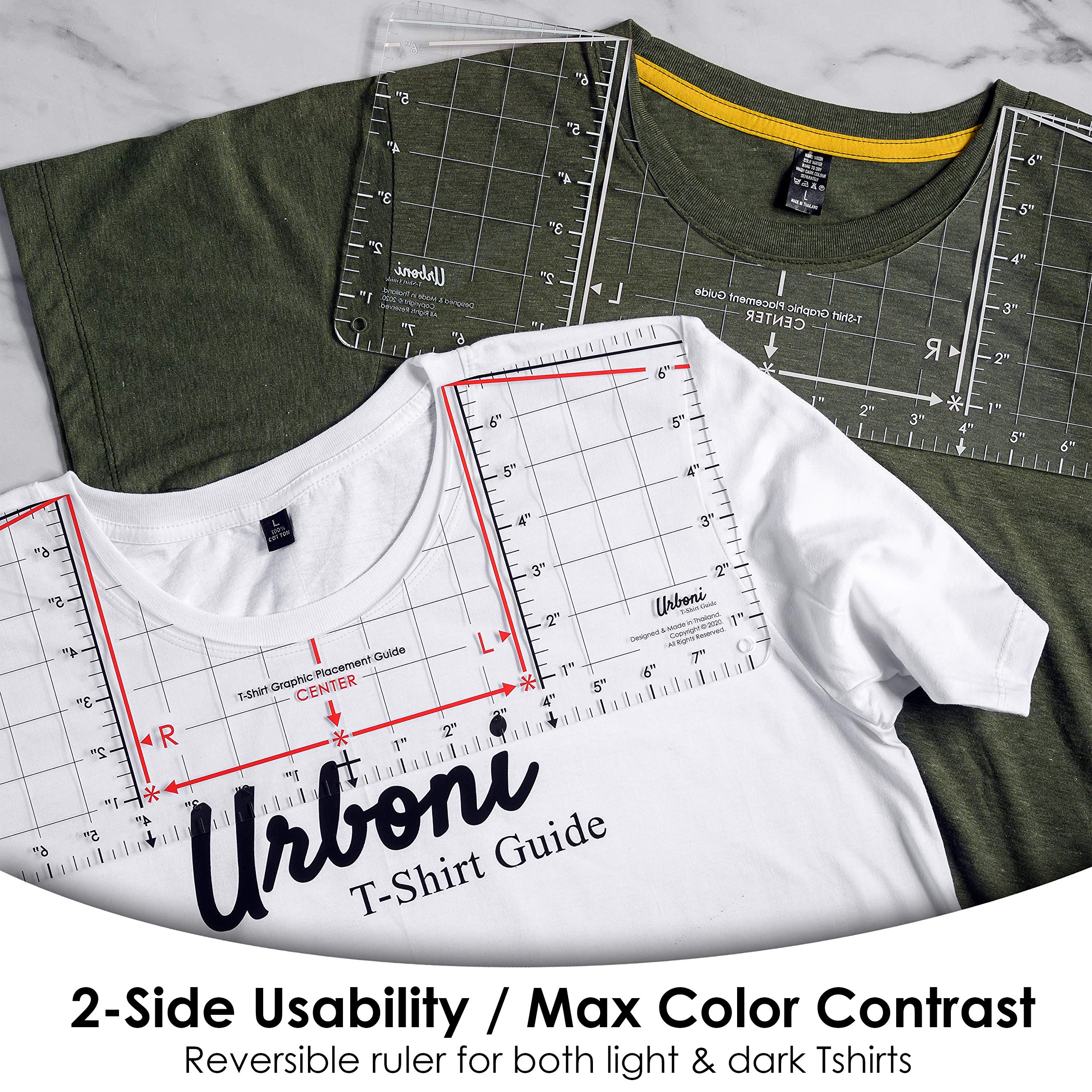 Tshirt Ruler Guide for Vinyl Alignment, T shirt Rulers to Center Designs, T shirt Ruler Alignment Tool Placement, Tshirt Guide Ruler Tool for Heat Press, Tee Shirt Ruler for Vinyl Alignment for Cricut