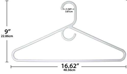 Mainstays Super Heavy Weight Hanger, White, 9-Pack (Pack of 2)