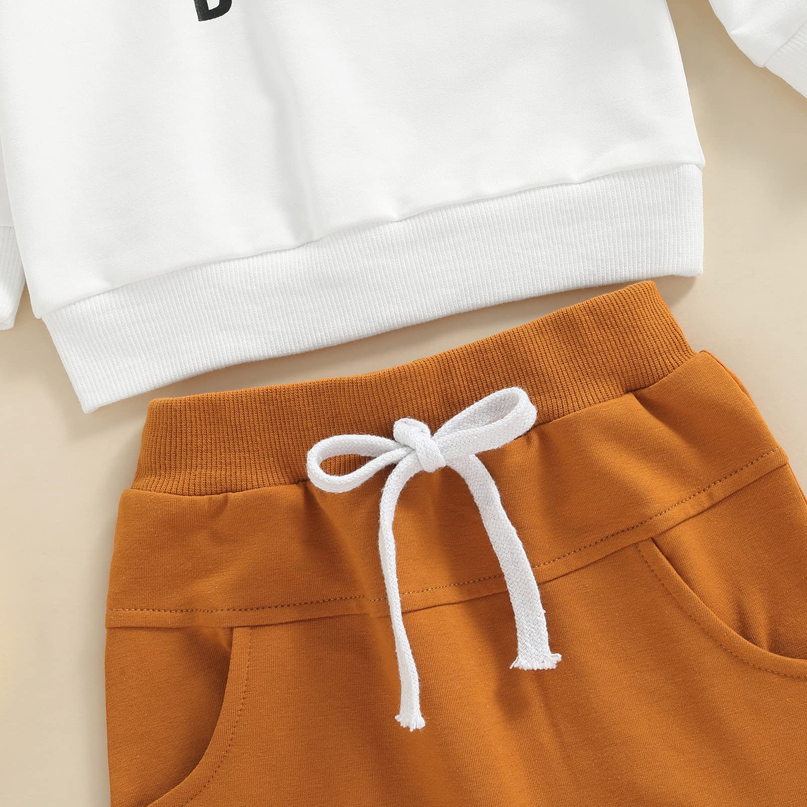 Fall/Winter Newborn Infant Baby Boy Girl Clothes Set Long Sleeve Crewneck Sweatshirts Pullover Top Pant Sweatpants Outfit (Little Dude,0-6 Months)
