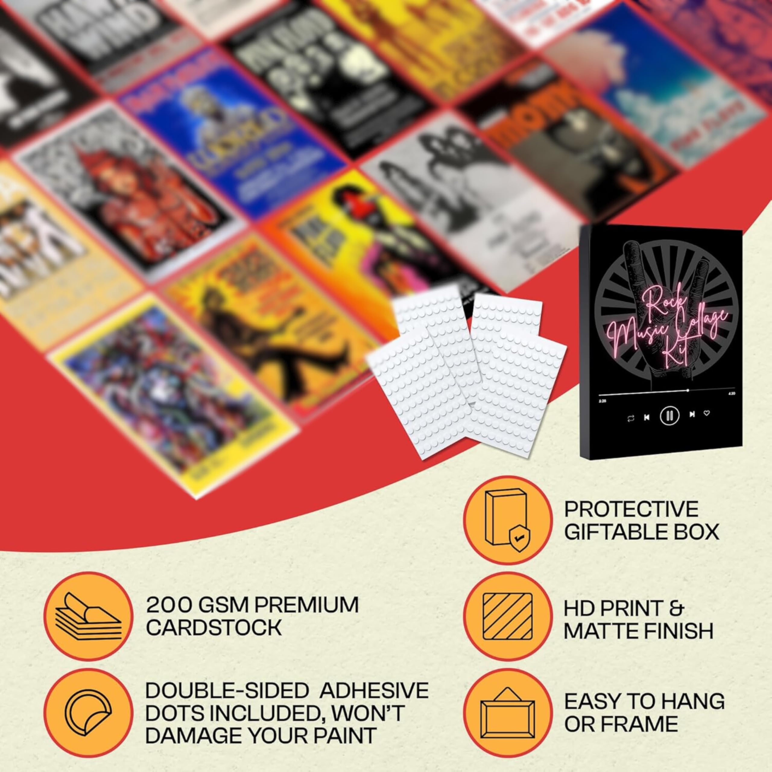 80 Pcs Rock & Grunge Posters - 80s & 90s Band Posters for Room Aesthetic & Decor