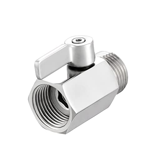 Walkinginrain Stainless Steel Garden Hose Shut Off Valve,3/4" GHT Female × 3/4" GHT Male