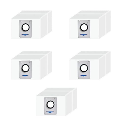 5 PCS Dust Bags Compatible with ECOVACS DEEBOT X1 OMNI DEEBOT T10 T20, T10 Omni, Large Capacity Disposable Vacuum Cleaner Accessories Replacement Set