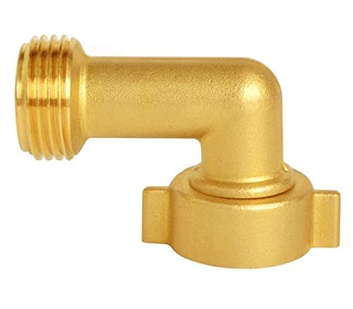 ANPTGHT 90 Degree Hose Elbow RV Water Hose Connectors and Fittings Solid Brass Garden Hose Accessories Heavy Duty Hose Pipe Adpater with washer