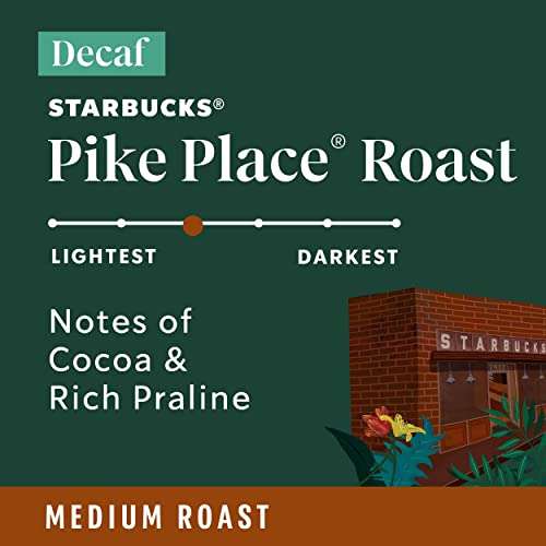 Starbucks Ground Coffee—Medium Roast Coffee—Decaf Pike Place Roast—100% Arabica—6 bags (12 oz each)