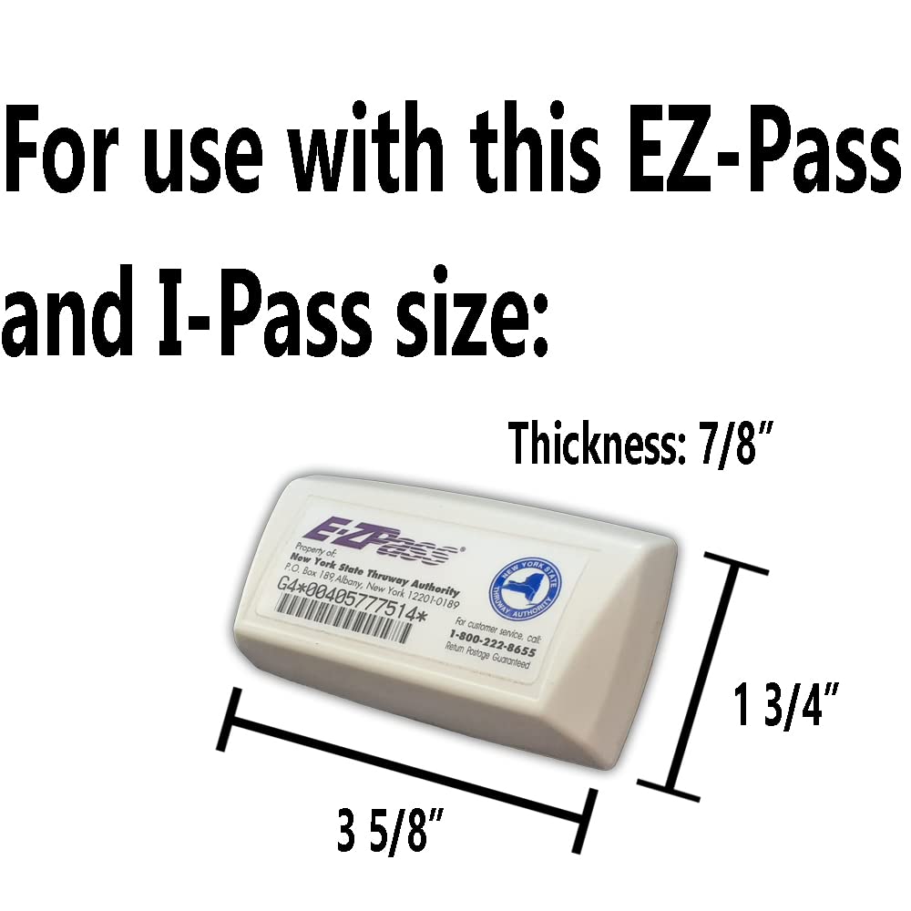 Free Thought Designs EZ Pass Holder for New EZ-Pass and I-Pass - Toll Transponder Holder - High Temp - 3 Point Mount (1 Pack) - Purple