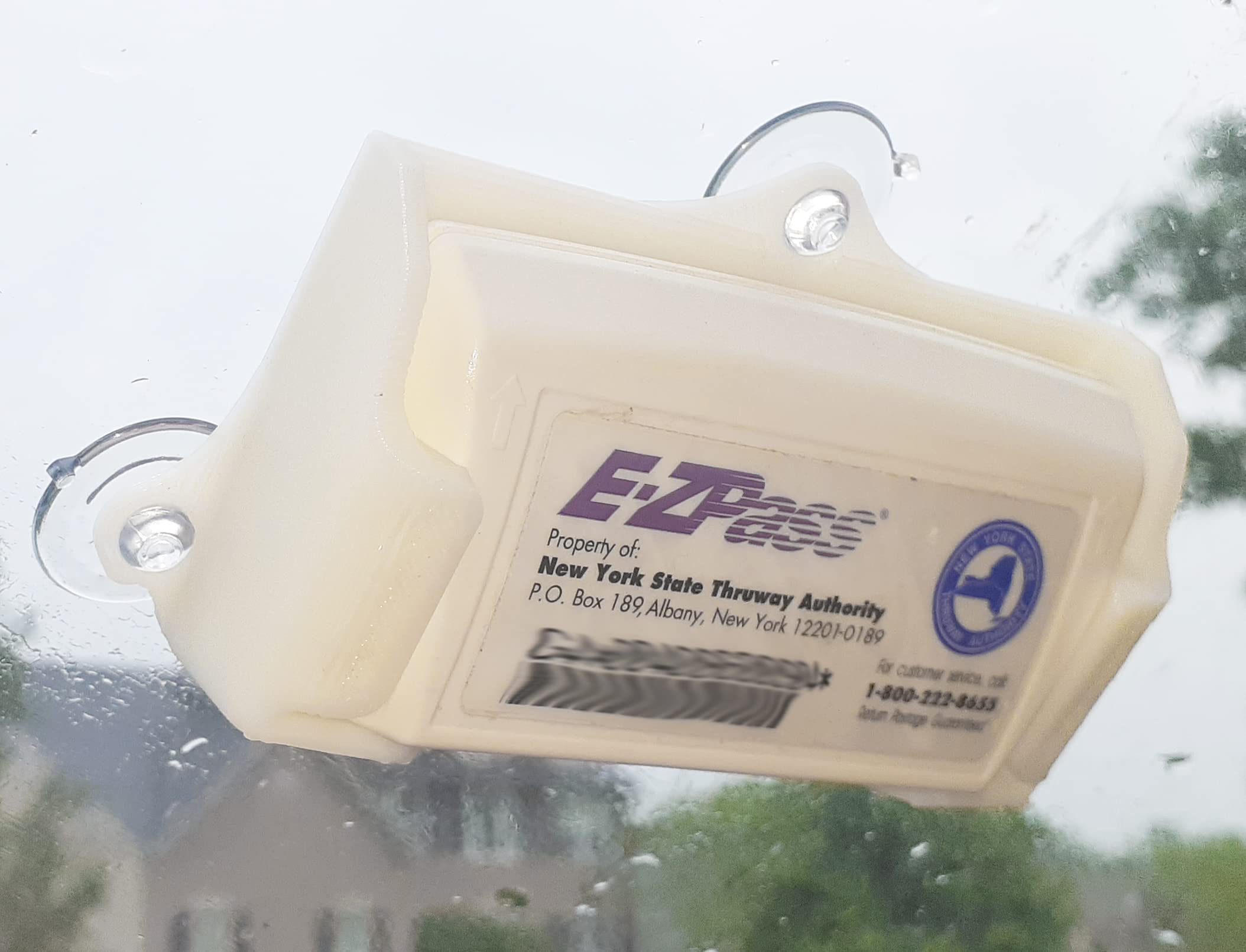 Free Thought Designs EZ Pass and I Pass Holder for New Toll Transponders - American Flag - 3 Point Mount (3 Pack)