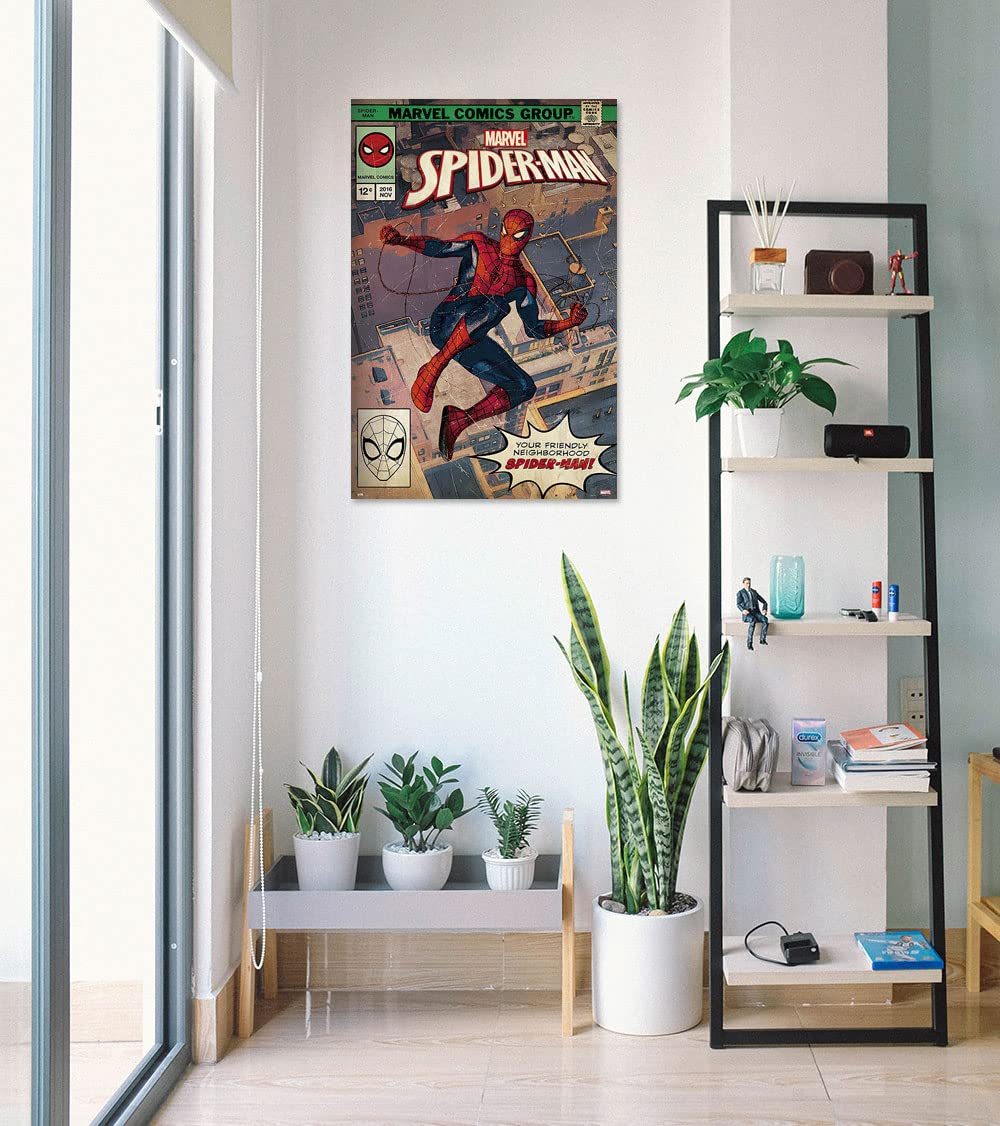 Spider Man Comic Book Cover Poster, Size 24x36 (Spider-Man)