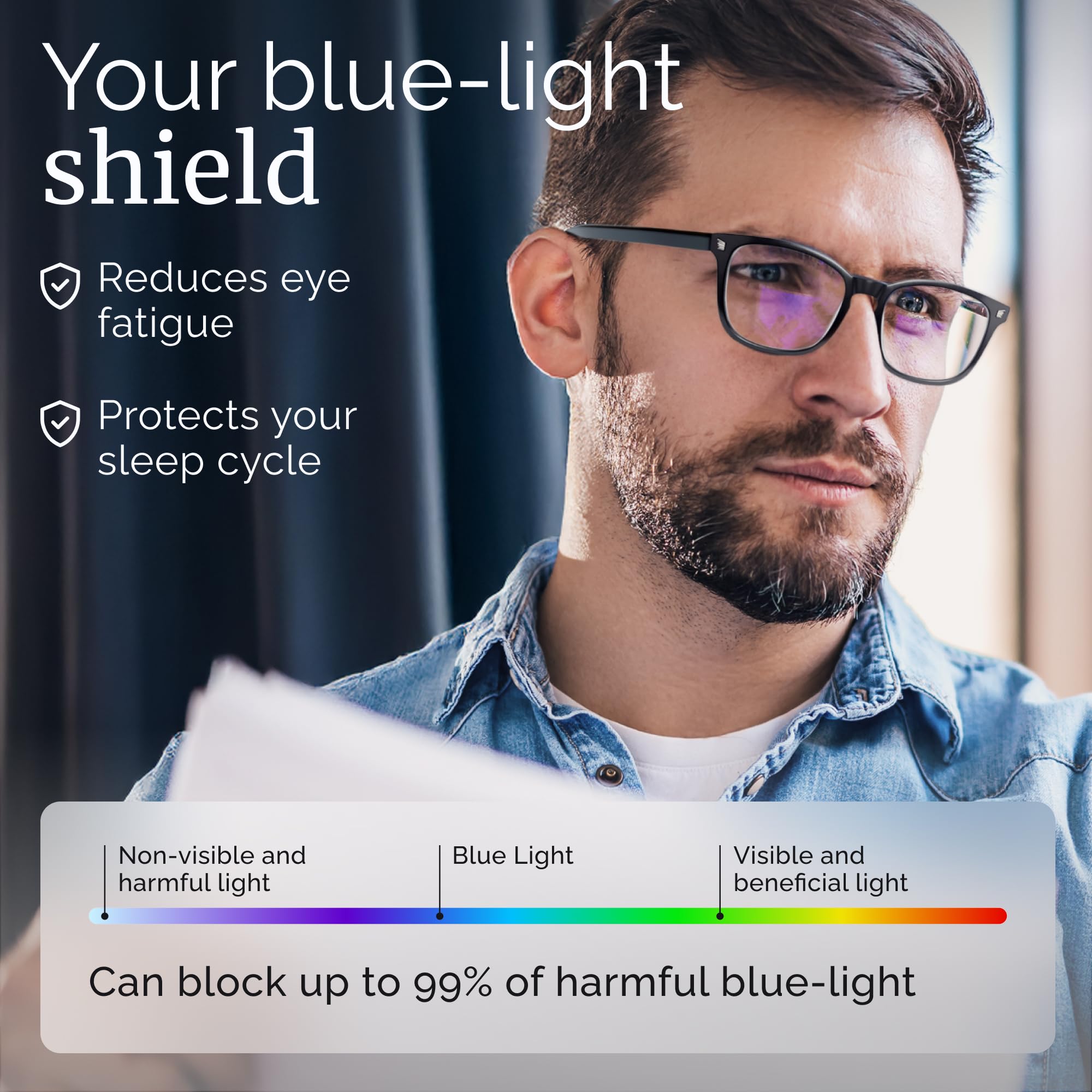 livho 2 Pack Blue Light Blocking Glasses, Computer Reading/Gaming/TV/Phones Glasses for Women Men,Anti Eyestrain & UV Glare (Matte Black+Leopord)