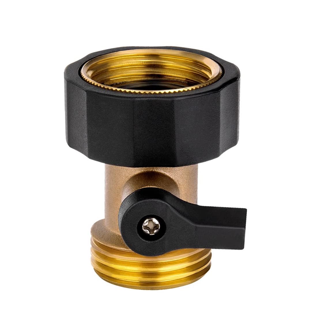 BENLIUDH Garden Hose Shut Off Valve, 3/4 Inch Brass Garden Hose Connector Heavy Duty Hose Shut Off Valve
