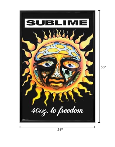 AllPosters Wall Poster Sublime- 40 Oz. To Freedom on Black Frame, 24x36