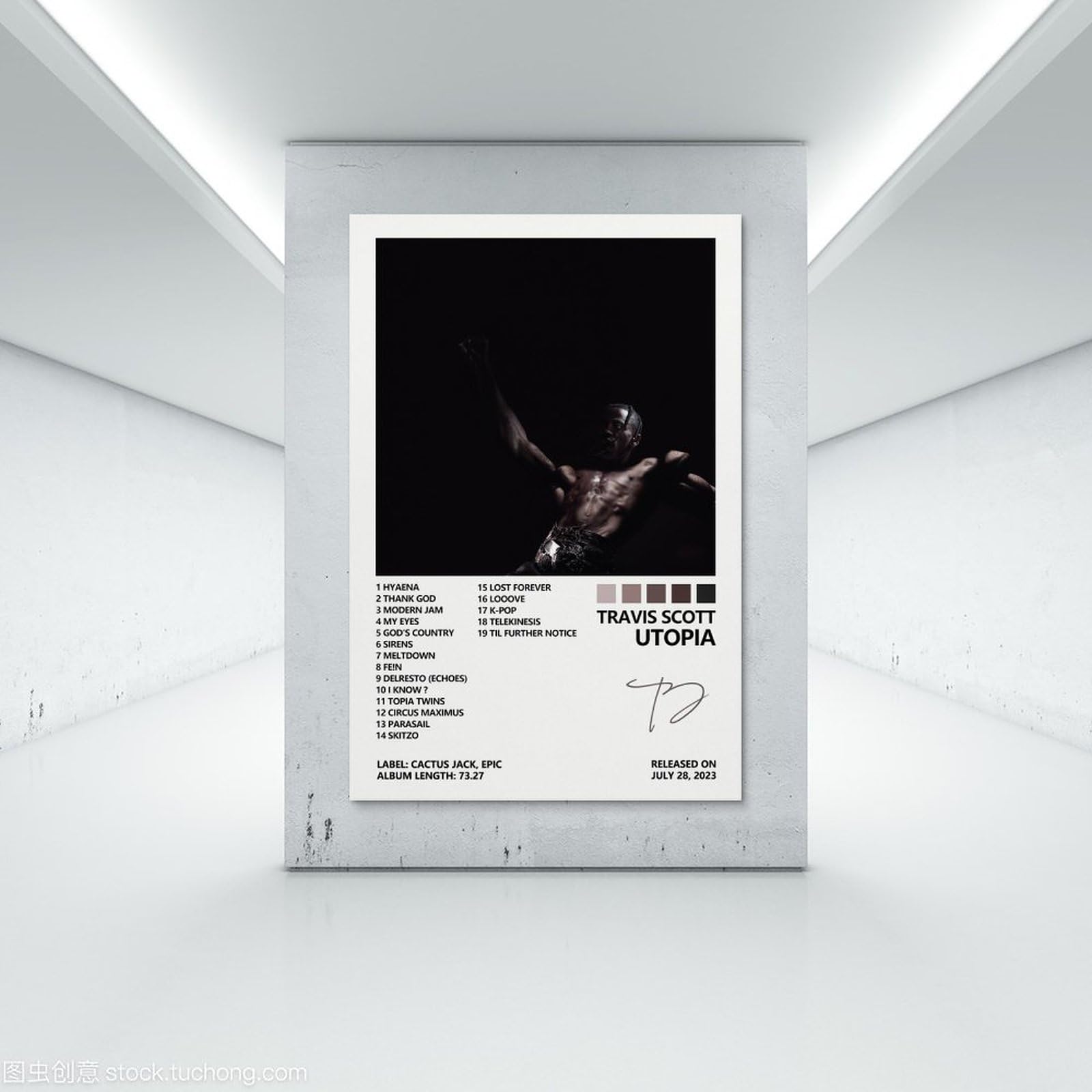 Utopia Album Cover Posters for Bedroom Canvas Posters for Room Aesthetic Wall Art Decor 12x18inch