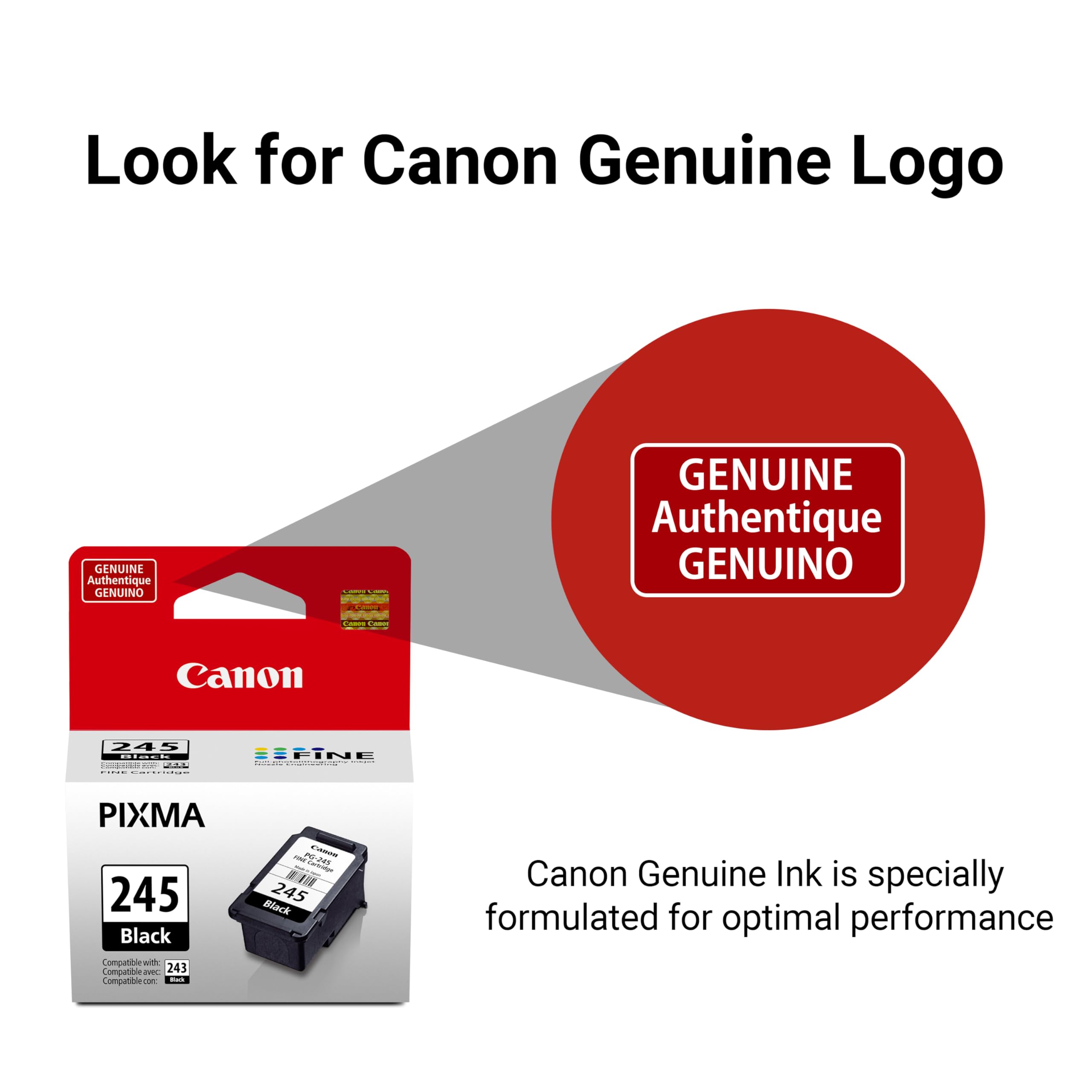 Canon PG-245 Compatible to MG2525,MG3020,TR4520/4522,TS202,TS302,TS3120/3122,TS3320/3322 Printers