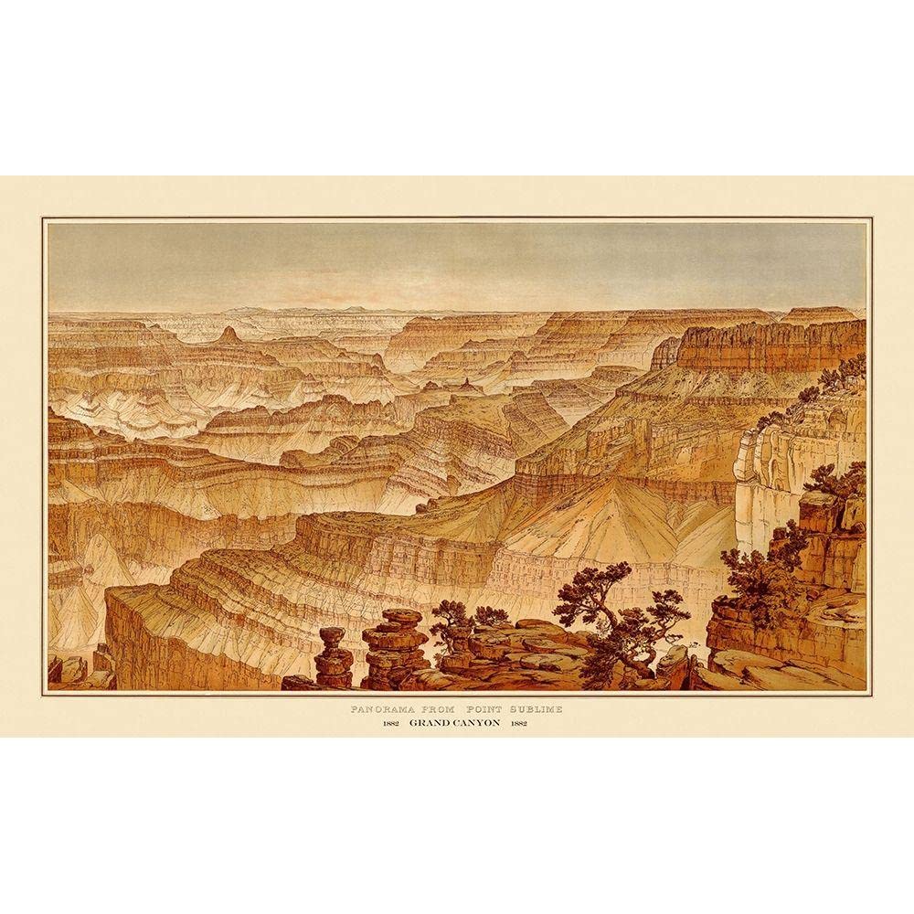 ArtDirect Grand Canyon, Point Sublime Arizona - Bien 1882 II 10x6 UnFramed Art Print Poster Ready for Framing by Bien