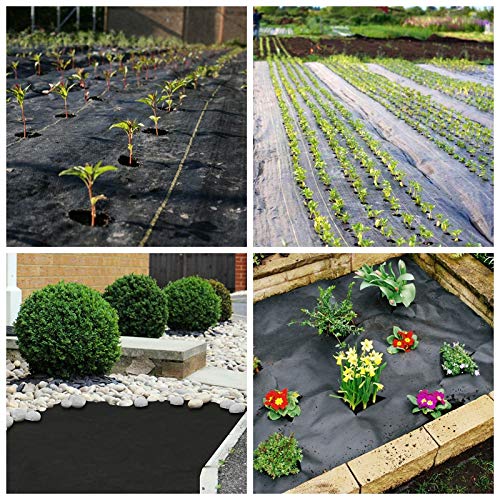 Mininfa Weed Barrier 6ft x150ft (When Unfold), 3.8OZ Heavy Duty Woven Landscape Fabric, Polypropylene Eco Friendly Weed Block for Outdoor or Greenhouse
