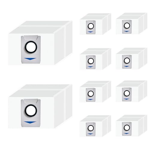 10 PCS Dust Bags Compatible with ECOVACS DEEBOT X1 OMNI DEEBOT T10 T20, T10 Omni, Large Capacity Disposable Vacuum Cleaner Accessories Replacement Set